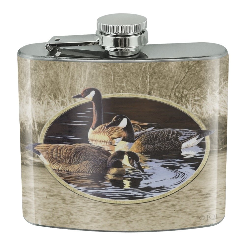 Waterfowl Country Protect and Preserve Geese Stainless Steel 5oz Hip ...