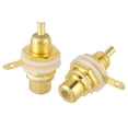 BIMZUC 10pcs Gold Plated RCA Jack Terminal Female Socket HIFI Audio ...