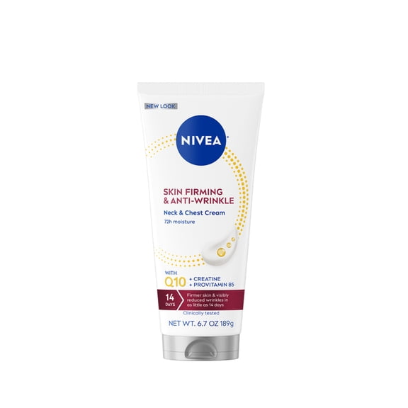 NIVEA Q10 Skin Firming Anti-Wrinkle Cream for Neck, Chest, & Arms ...