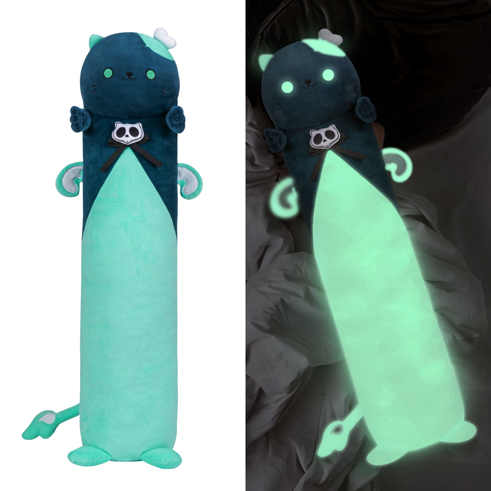 Mewaii 27" Luminous Light Up Cat Stuffed Animals, Long Cat Squishy ...