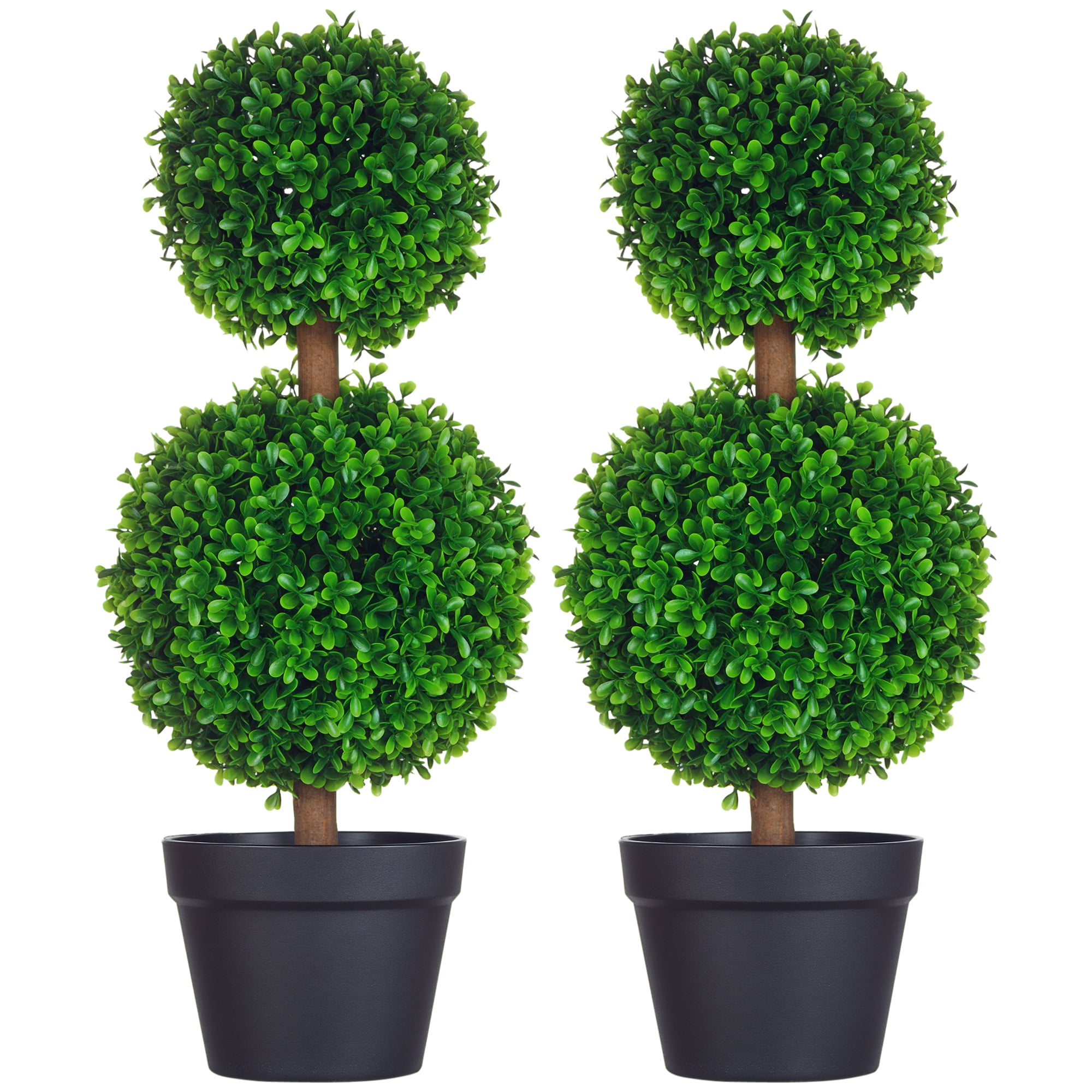 Click here for Homcom Artificial Boxwood Topiary Tree Set Of 2  F... prices