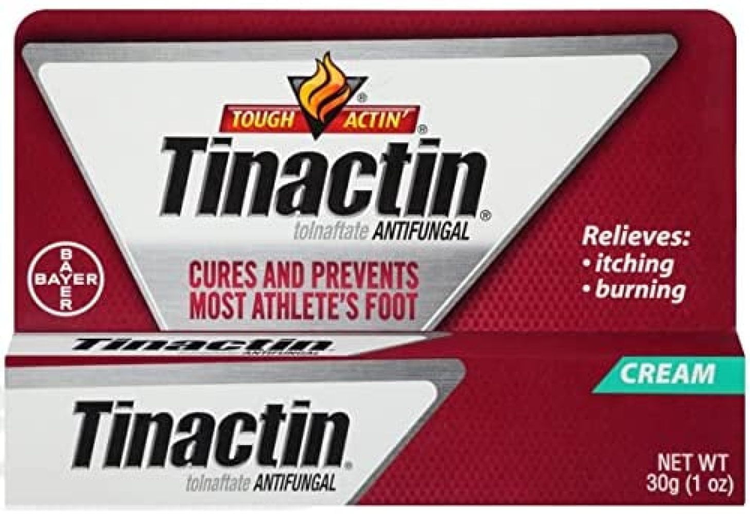 Tinactin Athlete's Foot Cream, Tolnaftate 1%, Antifungal, AF Treatment ...
