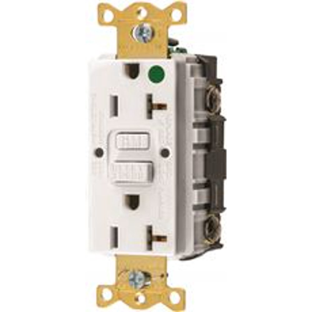 Hubbell Autoguard Hospital Grade Standard Gfci Receptacle, White, Nema ...