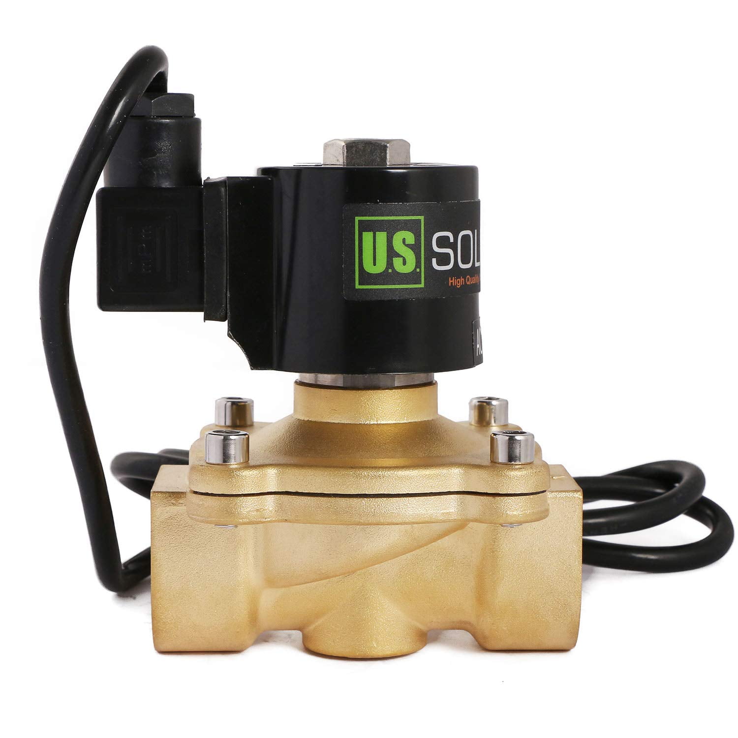 Buy U.S. Solid 1 NPT Electric Solenoid Valve 110V AC Normally Closed Brass IP67 Online at Lowest ...