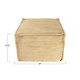 Creative Co-Op Handwoven Jute Pouf with Flanged Edges, Natural ...