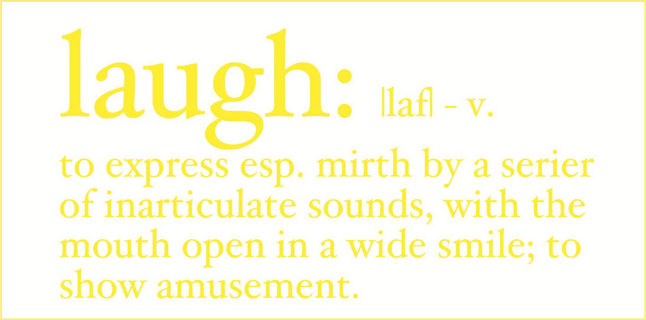 Laugh Definition Vinyl Decal - Large - Yellow - Walmart.com
