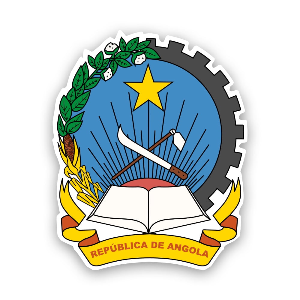 Angolan Emblem Sticker Decal - Self Adhesive Vinyl - Weatherproof ...