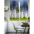 Birch Tree Sheer Curtains 72 inches Long, Spring Summer Art Purple ...