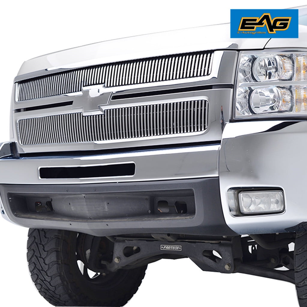 EAG 8mm Billet Grille Vertical Overlay - fits 07-10 Chevy Silverado ...