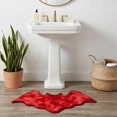 Bats Shaped Toilet Rug Halloween Bathroom Mat, Spooky Gothic Bath Rug ...