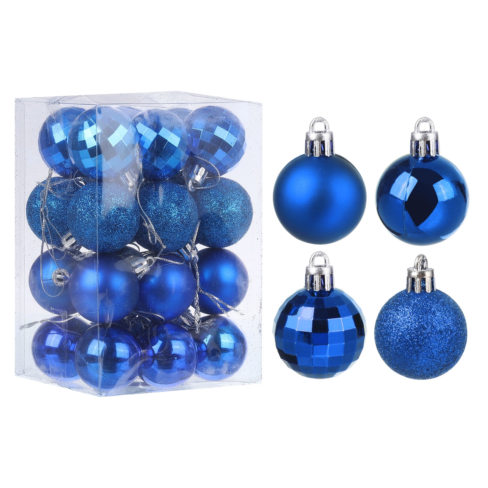 Click here for Unique Bargains 24pcs Blue 1.57 Inch Christmas Bal... prices