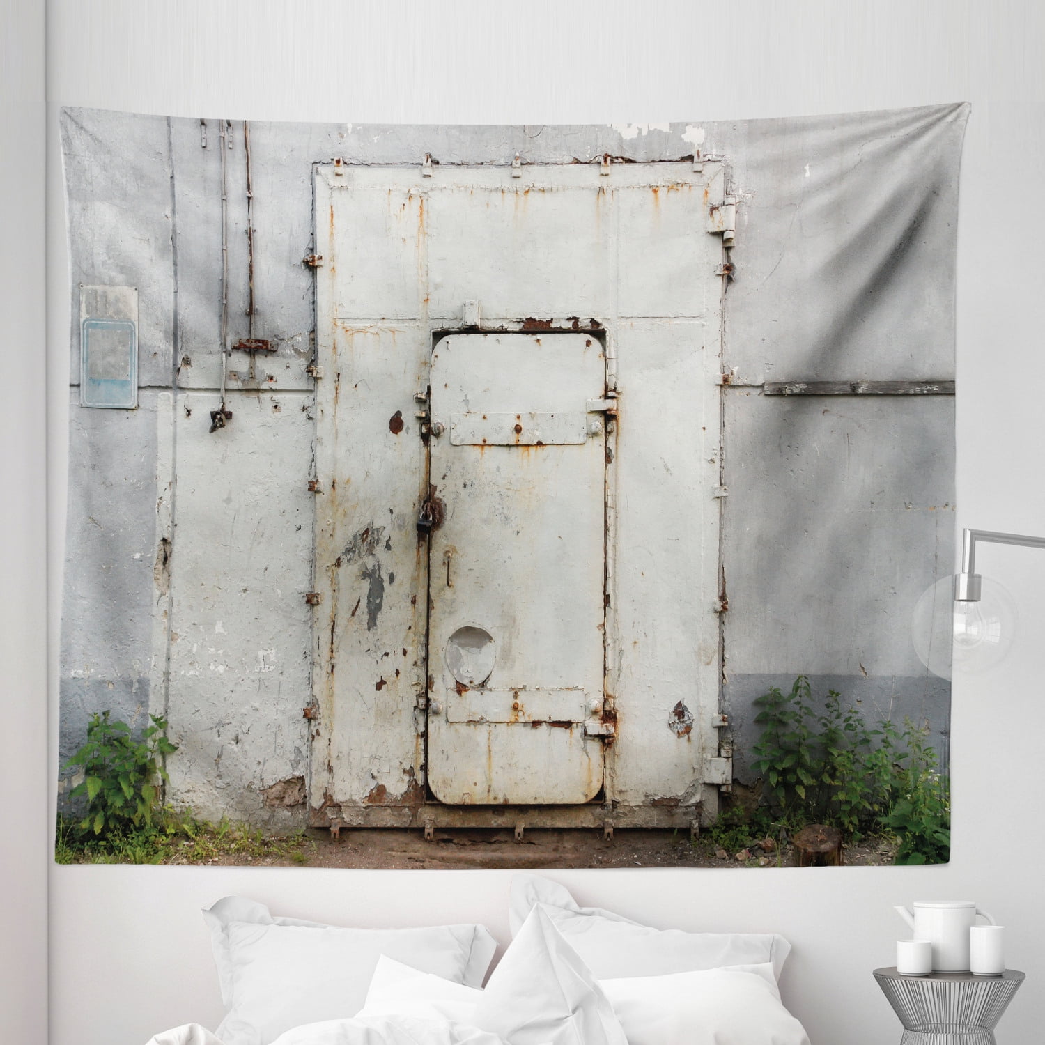 Industrial Tapestry, Closed Worn out Rusty Iron Door of an Abandoned ...