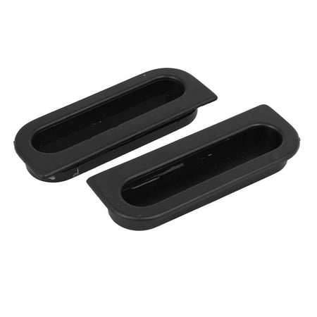 97mm Long Plastic Oval Shape Recessed Type Flush Pull Black 2pcs | Walmart Canada
