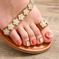 Aetomce 24pcs Fashion False Toenails Orange Glossy Foot Fake Nails ...