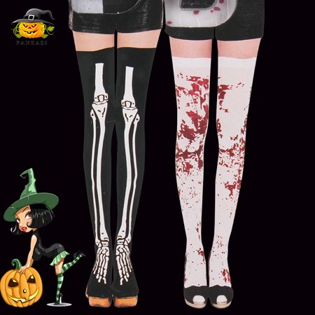 Stockings Skeleton Bleeding Pattern Pantyhose Socks Tight Socks ...