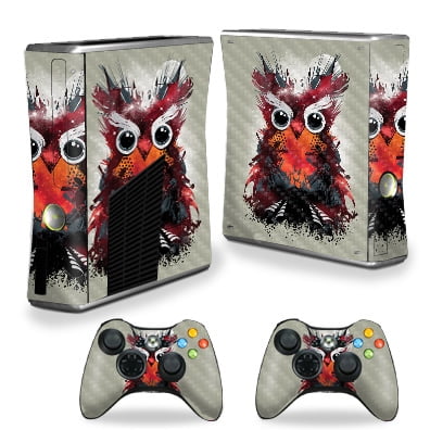 Carbon Fiber Skin Compatible With Xbox 360 S console Sticker Design ...