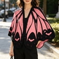 Anmrize Bat Pattern Knit Poncho, Knitted Wing Cape Costume, Halloween ...