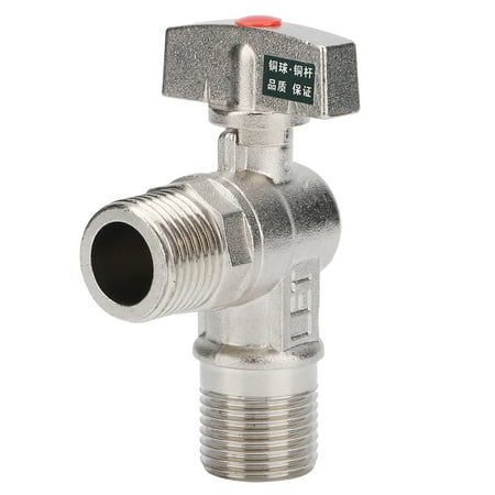 G1/2in Copper Angle Valve Hot Cold Water Switching Valve with Red Sigh ...