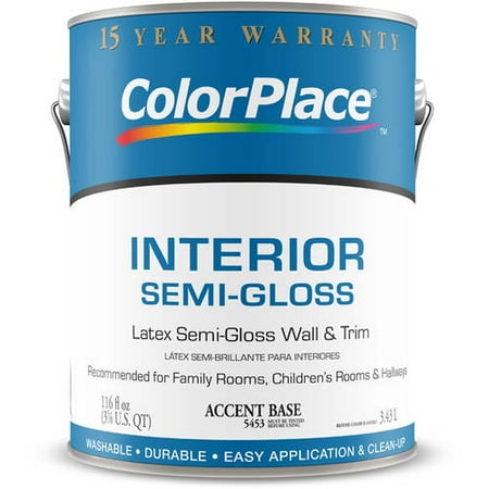 ColorPlace Interior Semi-Gloss Accent Base Paint, 1 Gal - Walmart.com