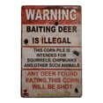 Warning Baiting Deer is Illegal Metal Tin Sign, Tin Signs Vintage ...