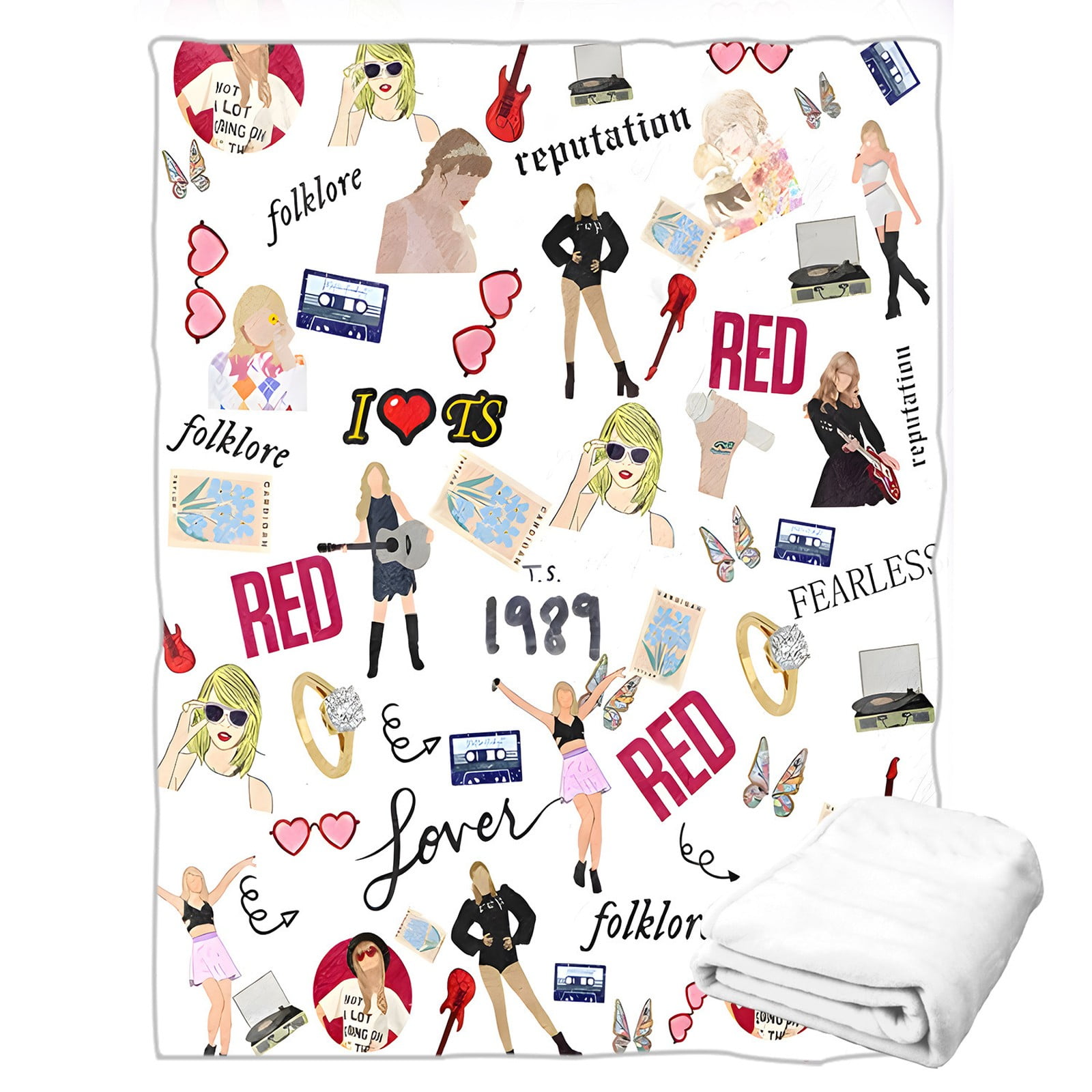 Click here for Gasue Taylor Swift Flannel Blanket Soft Double-Sid... prices