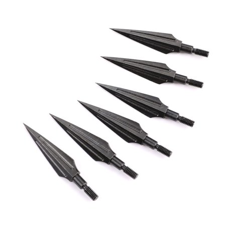 SHARKDOOK 6pcs Carbon Steel Arrow Head Broadhead Tips Arrow Point ...