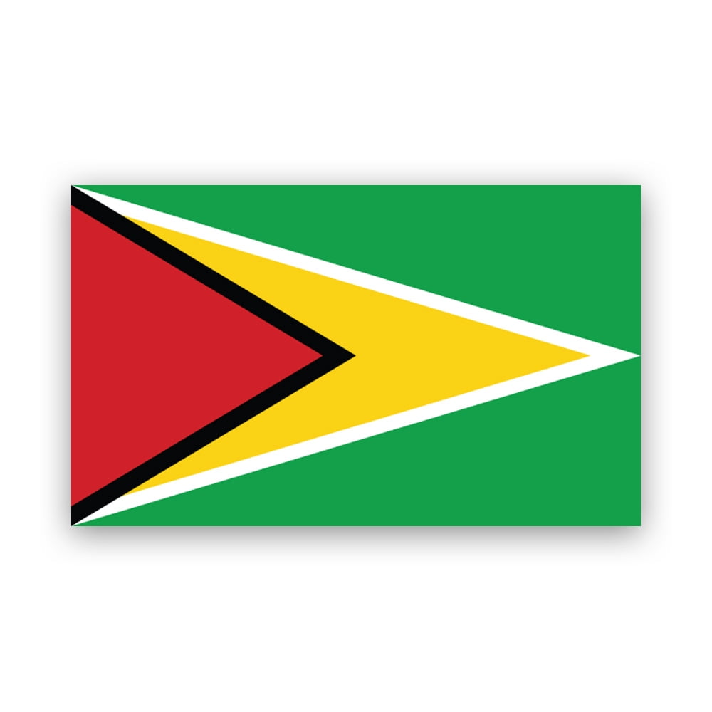 Guyanese Flag Sticker Decal - Self Adhesive Vinyl - Weatherproof - Made ...