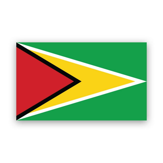Guyanese Flag Sticker Decal - Self Adhesive Vinyl - Weatherproof - Made ...