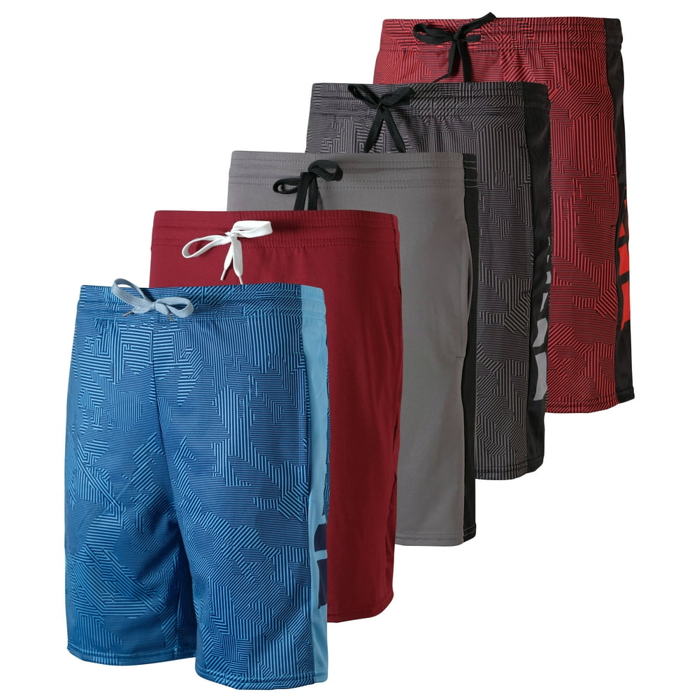Real Essentials - Real Essentials Boys 5-Pack Active Dry Fit Printed ...