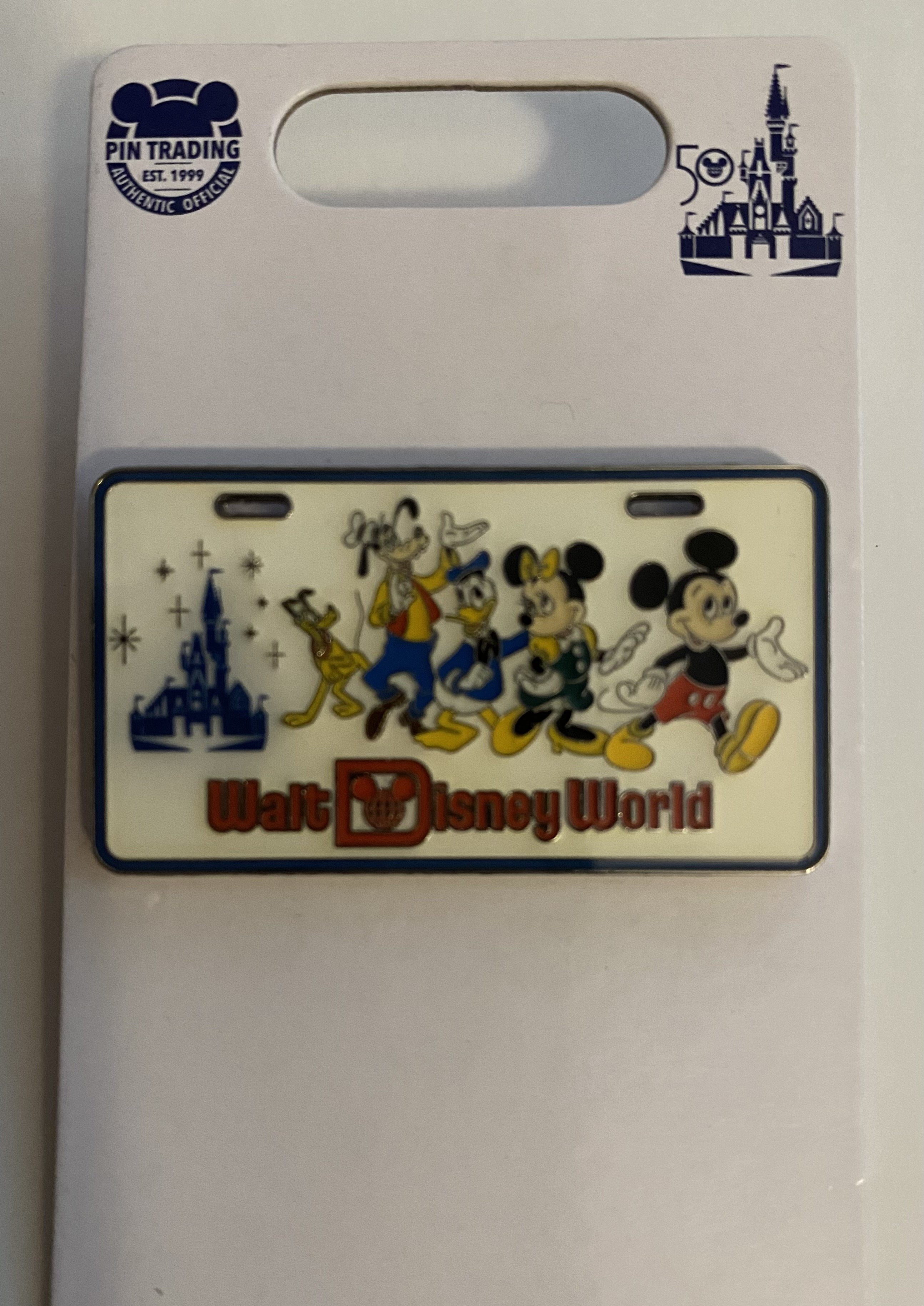 Disney WDW 50th Vault Mickey and Friends License Plate Pin New with ...