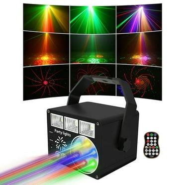 DJ Disco Stage Party Lights, LED Sound Activated Light RGB Flash Strobe ...