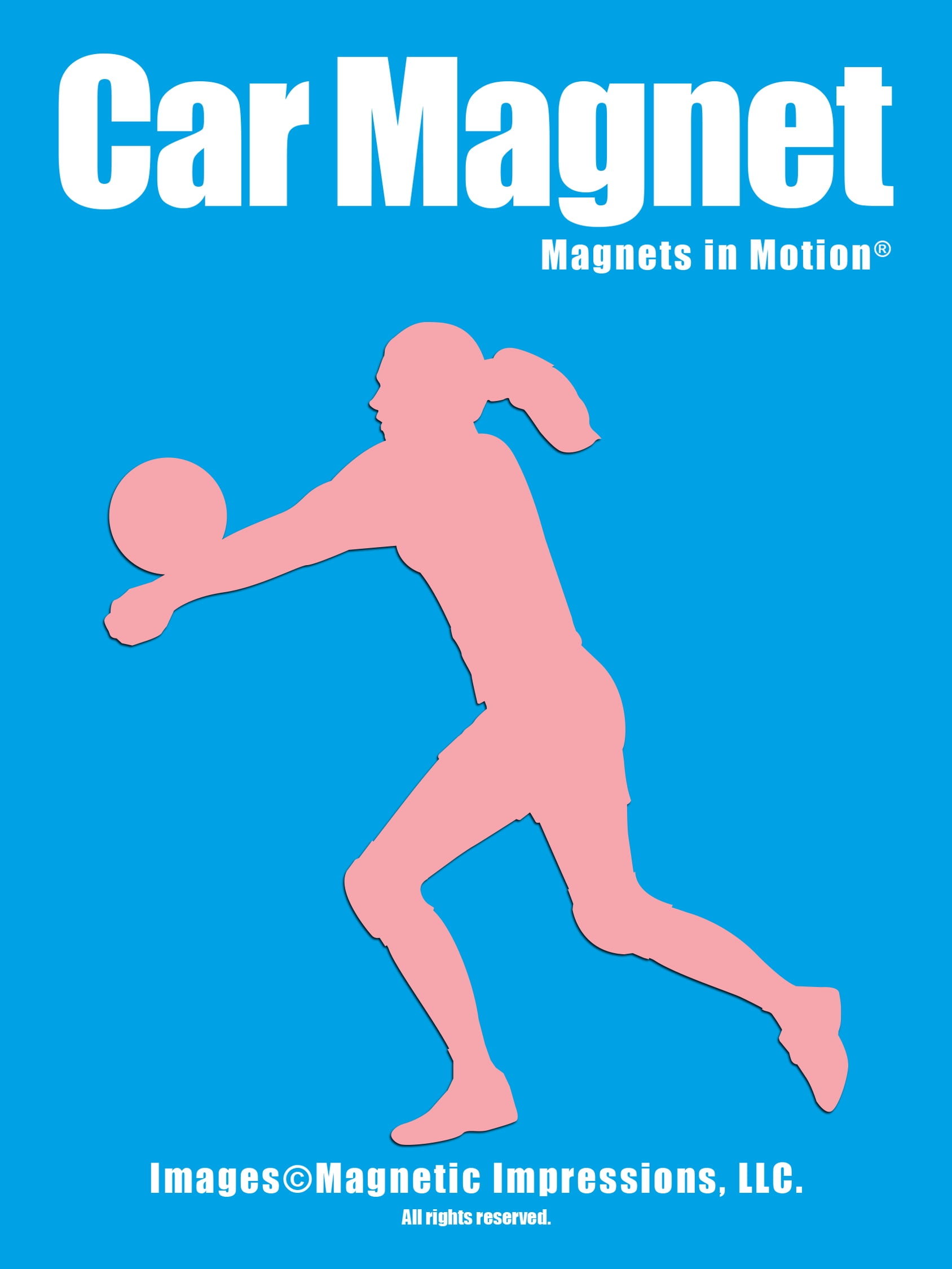 Magnets in Motion Volleyball Player Female Car Magnet Pink - Walmart.com