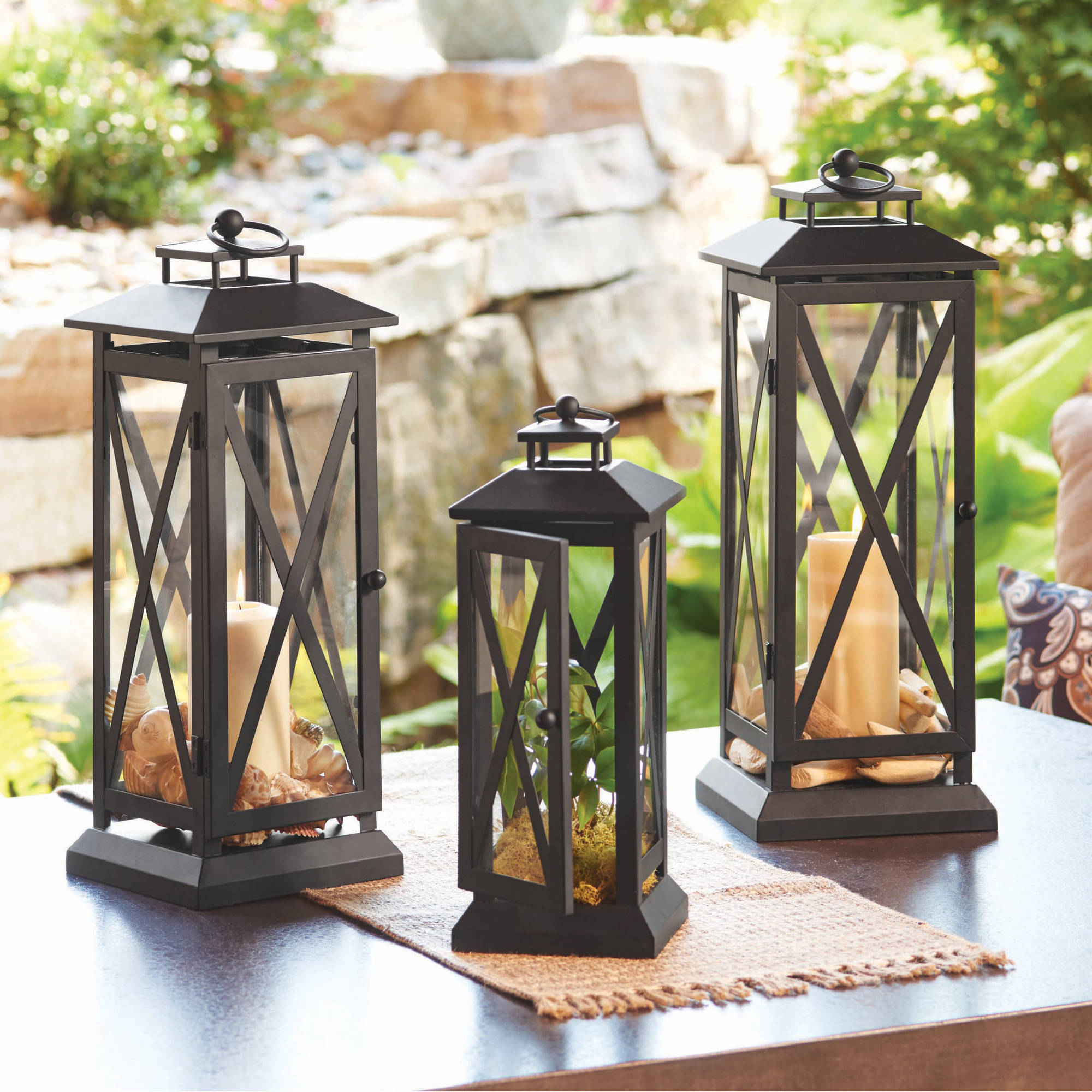 Better Homes Gardens Crossbar Metal Outdoor Lantern Walmart Better Homes Gardens Crossbar Metal Outdoor Lantern Walmart