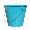 Travelwant Galvanized Metal Buckets with Handle Mini Round Flower Pot ...