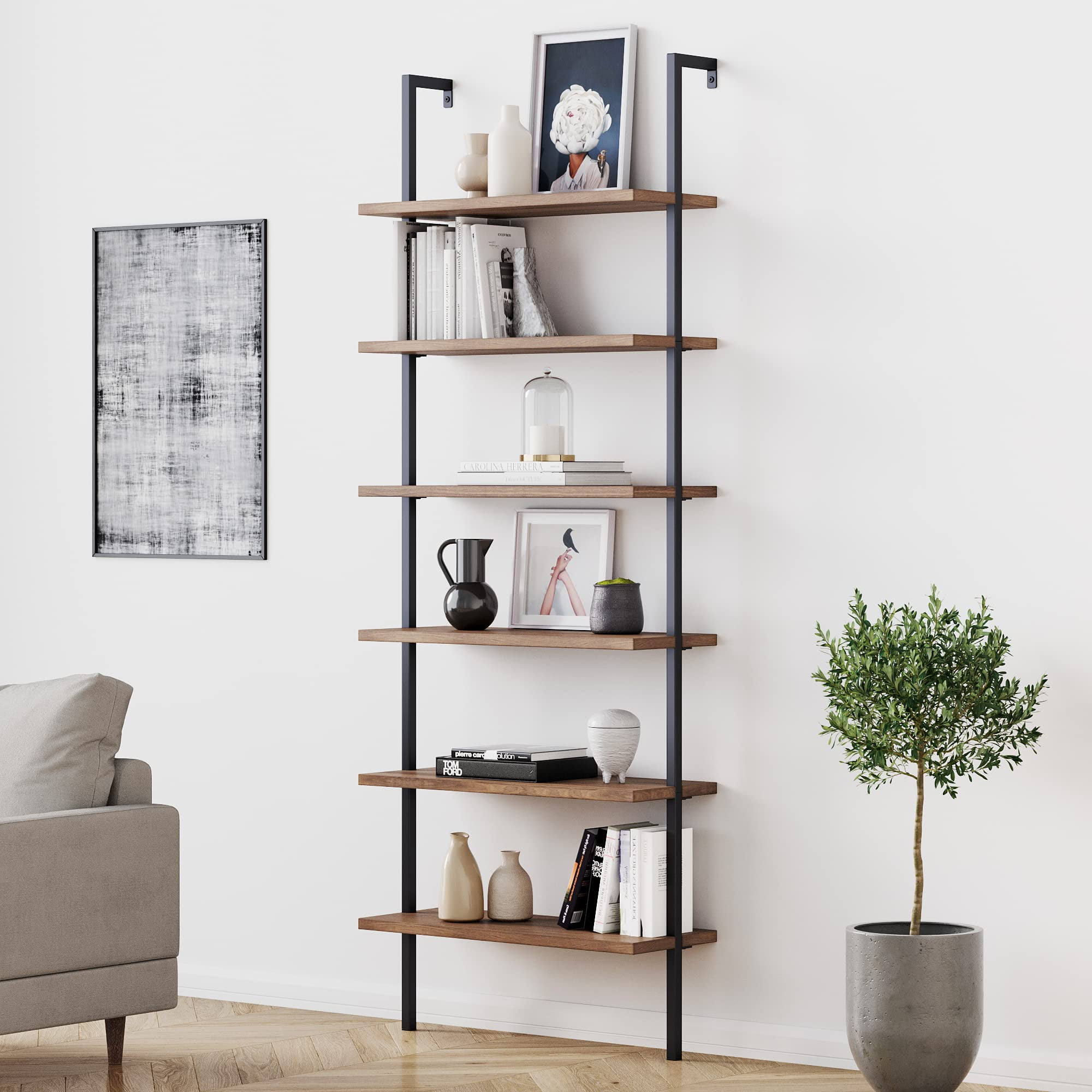 Click here for Nathan James Theo 6-Shelf Tall Bookcase  Wall Moun... prices