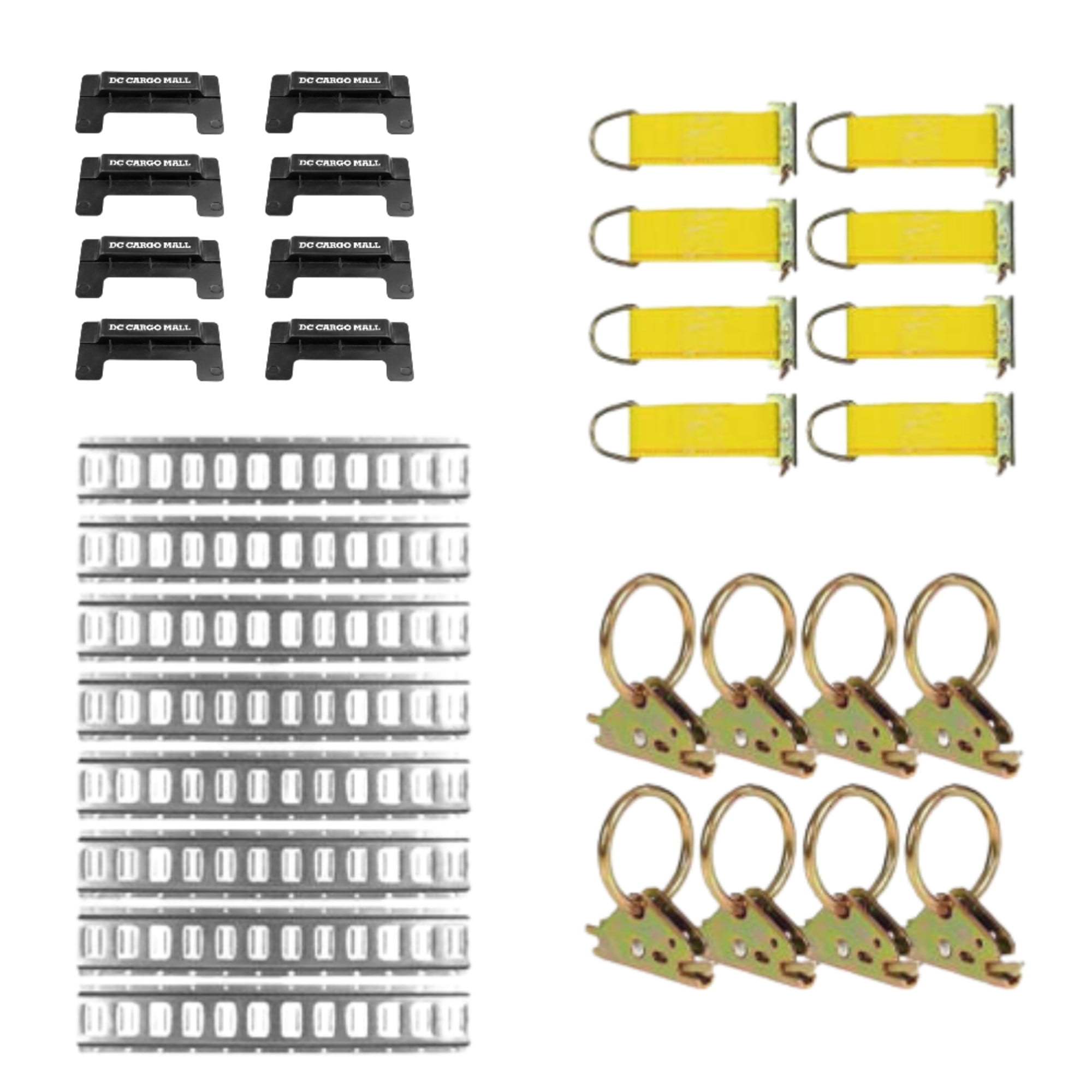 "E-Track Tie-Down KIT! 8 Galvanized 5' Horizontal E Track Rails ...