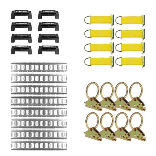 "E-Track Tie-Down KIT! 8 Galvanized 5' Horizontal E Track Rails ...