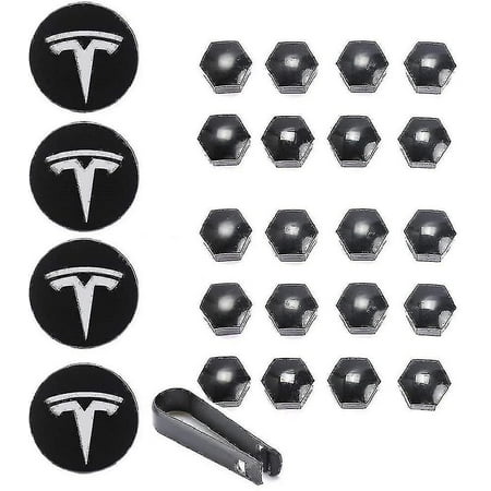 Tesla Model 3 Ysx Wheel Cover Kit Center Cap Wheel Lug Nut Caps Black ...