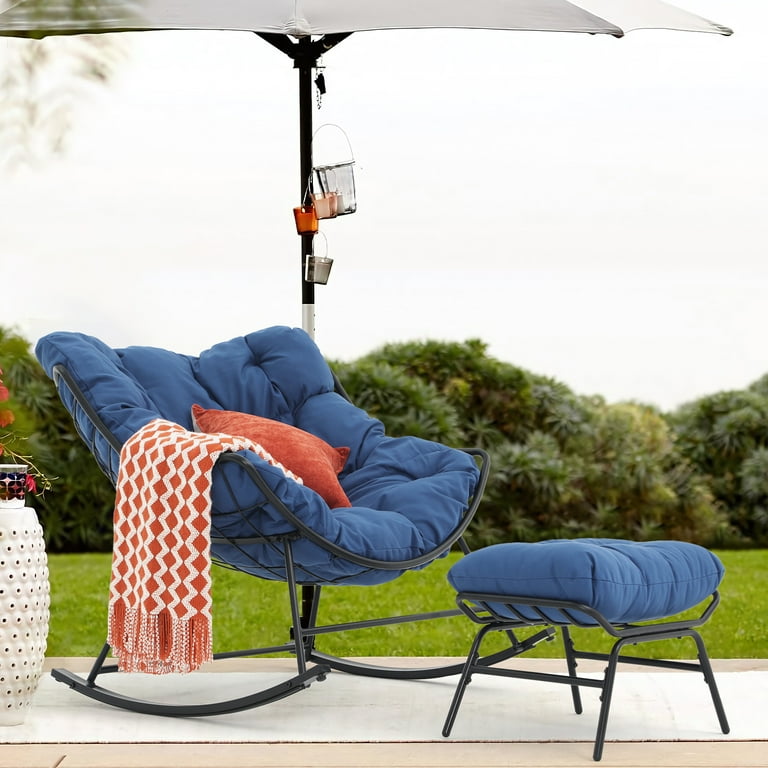 Outdoor rocking chair with ottoman store