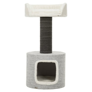 TRIXIE Lucano Plush & Sisal 3-Level 43.3" Cat Tree with Scratching ...