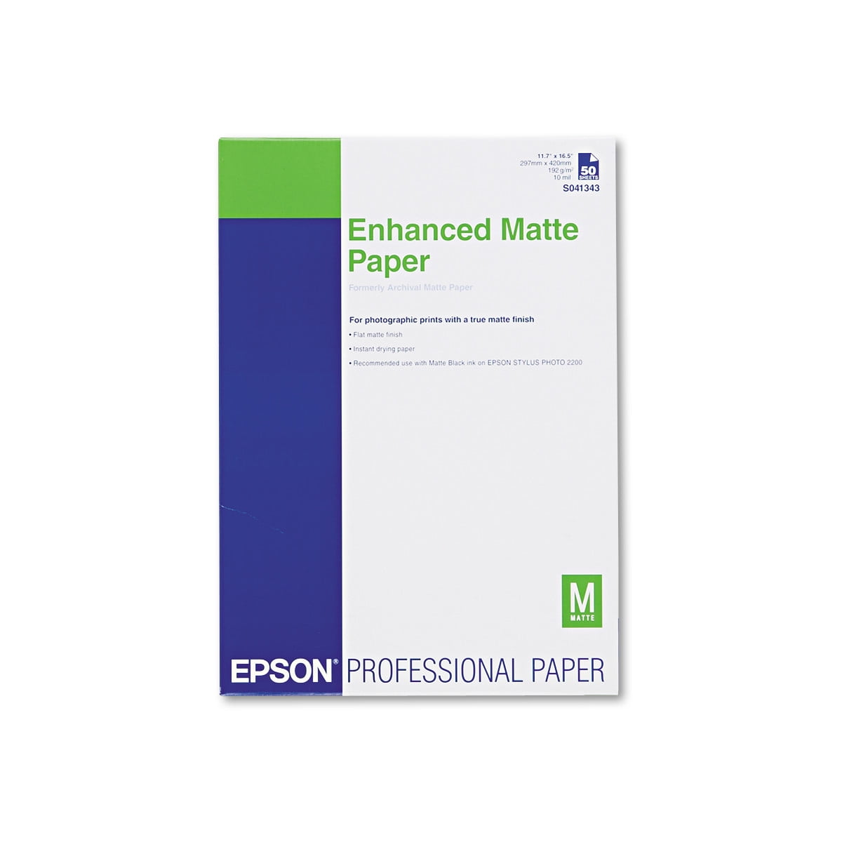 Epson Ultra Premium Matte Presentation Paper, 11-3/4 x 16-1/2, White ...