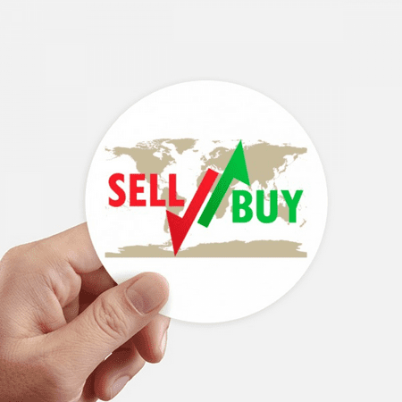 Increase Sales Decrease Profit Loss Sticker Round Wall Suitcase Laptop ...