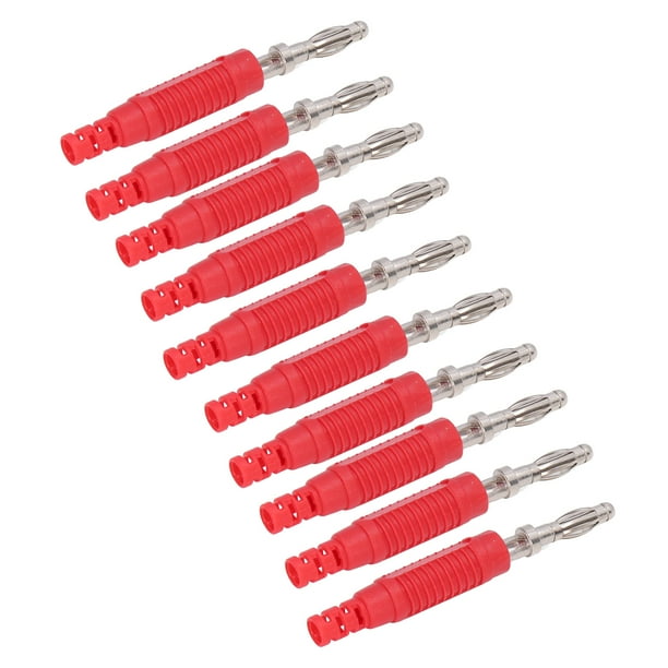 Banana Plug Jack Adapter,10 Set Banana Male Press Fit Banana Plug ...