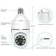 Bulb Camera, WiFi 360 Panoramic 1080P Security Camera with 2.4GHz WiFi ...