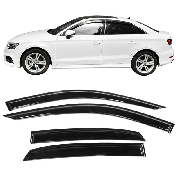 Ikon Motorsports Compatible with 13-19 Audi A3 S3 RS3 Sedan Window Vent ...