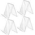 KALLORY 4-Pack L-Shaped Slanted Acrylic Sign Holders, Simple and ...
