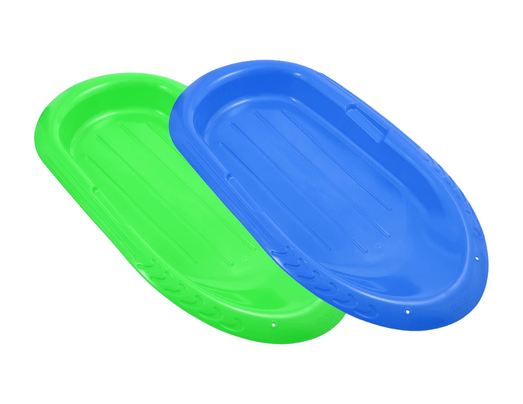 Superio Toboggan Snow Sleds for Kids and Adults, 48" Heavy Duty Plastic ...