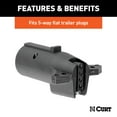 CURT 57251 7-Way RV Blade Vehicle-Side to 5-Way Flat Trailer Wiring ...