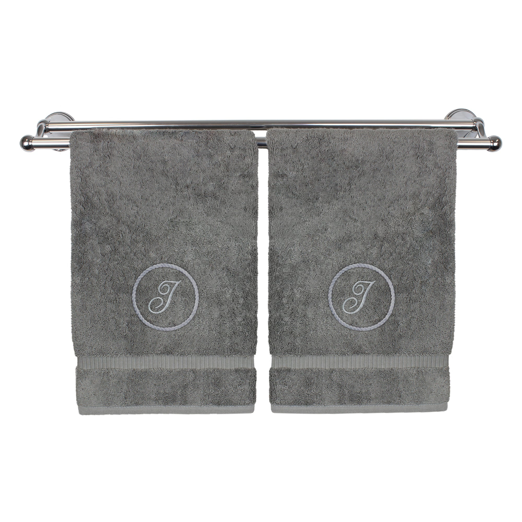 Monogrammed Hand Towel, Personalized Gift, 16 x 30 Inches - Black ...