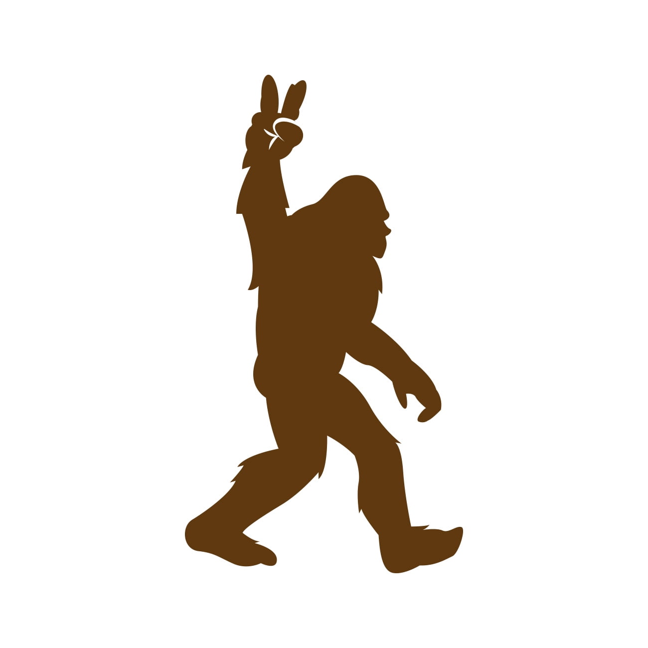 Peace Sign Sasquatch Bigfoot Sticker Decal Die Cut - Self Adhesive ...